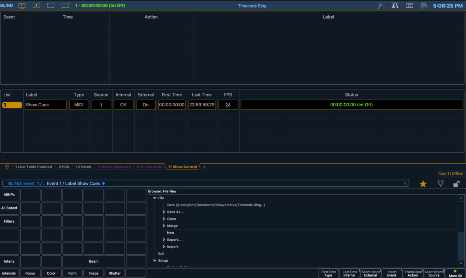Timecode a Musical – Mark LaPierre Lighting