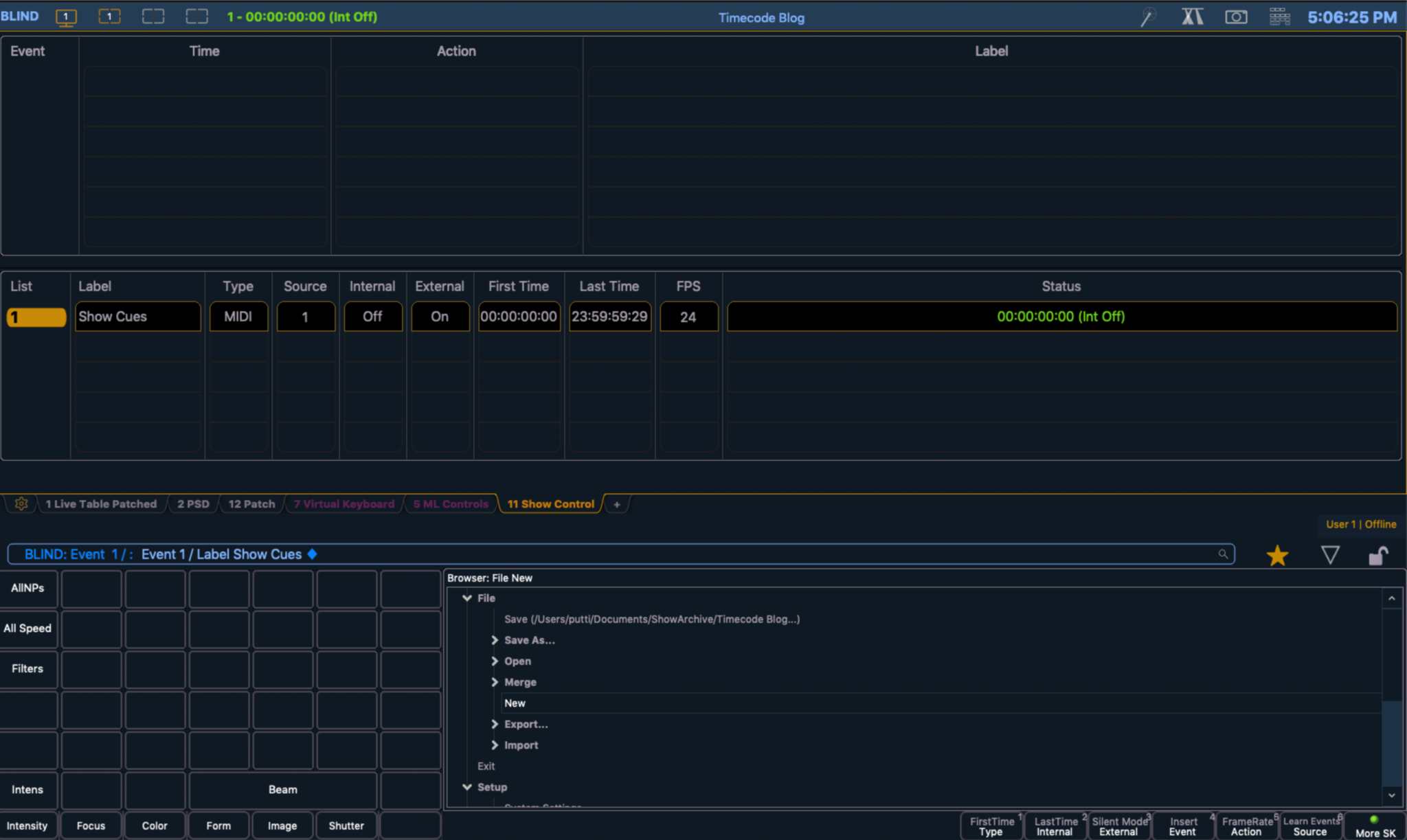 Timecode a Musical – Mark LaPierre Lighting