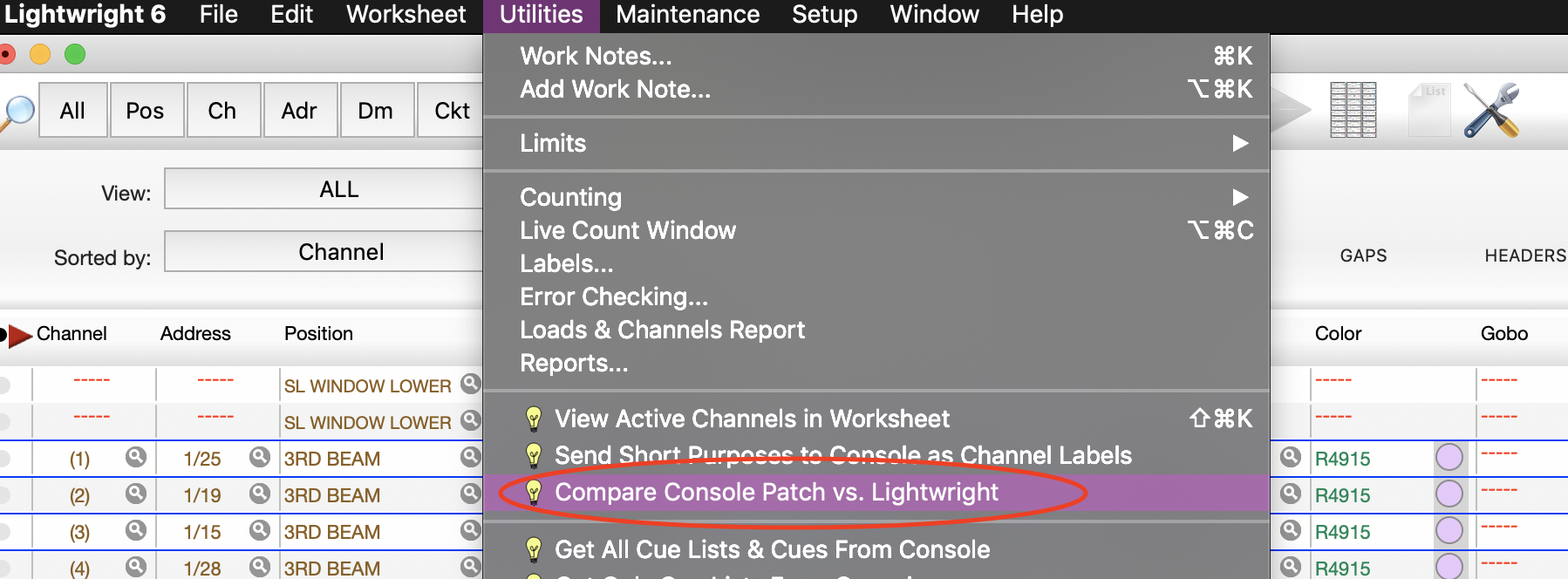 EOS and Lightwright: Reconcile Patch – Mark LaPierre Lighting
