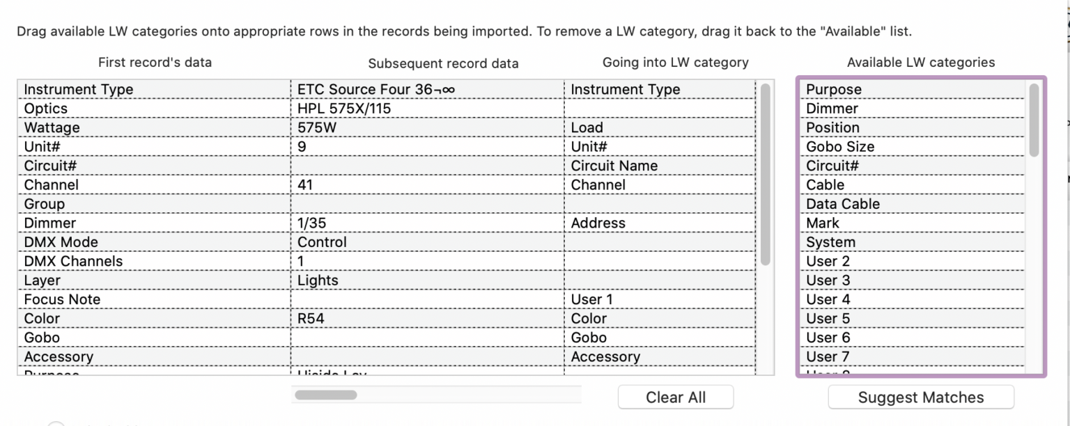 Capture export to Lightwright – Mark LaPierre Lighting